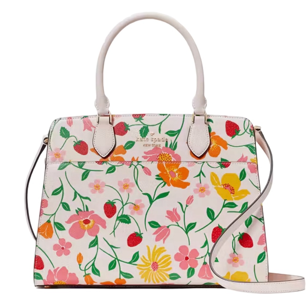 KATE SPADE • Madison Strawberry Garden Printed Floral… - Gem